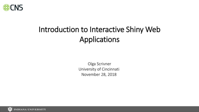 Introduction to Interactive Shiny Web Application | PPT
