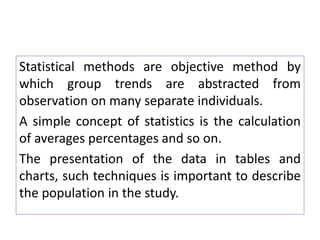 Introduction statistics | PPT
