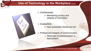 An Introduction: Technology, Ethics, and the Workplace | PDF