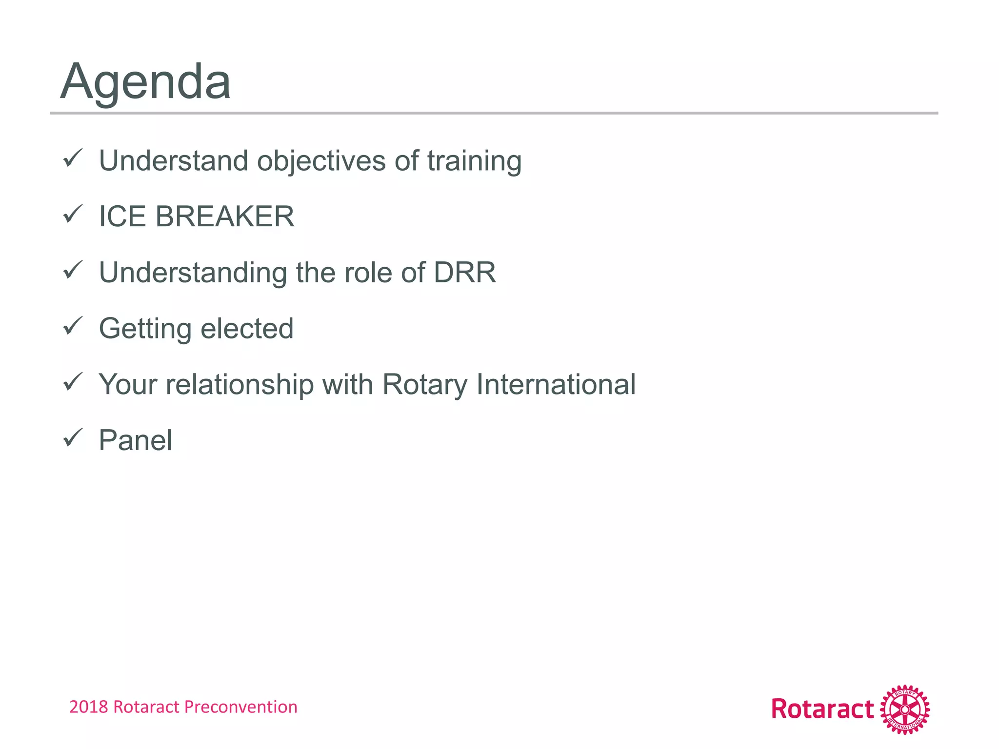 DRR Training: Introduction - The Road to DRR | PPTX