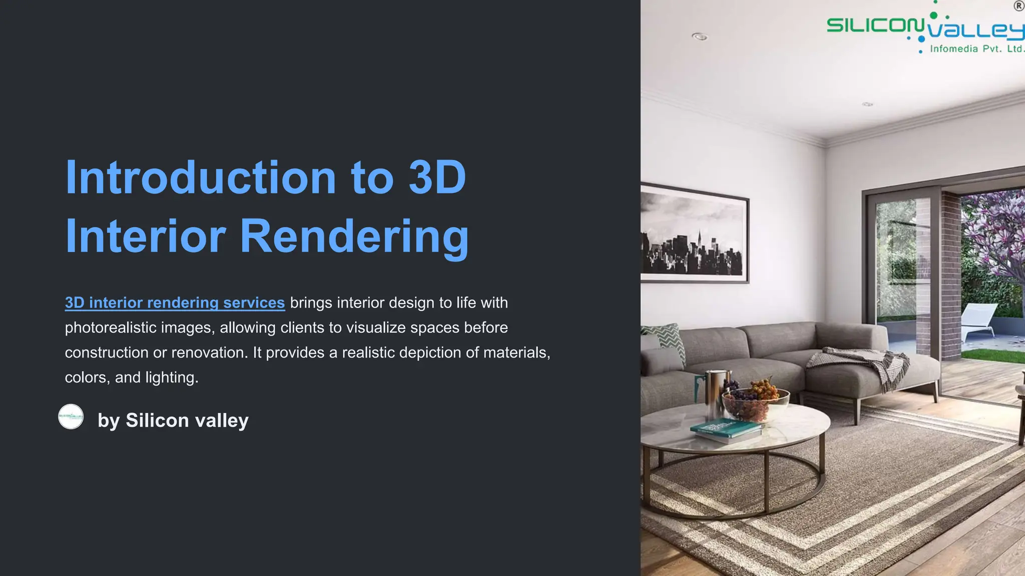 Introduction to 3D Interior Rendering services - Silicon valley | PPT