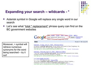 Introduction to Advanced Internet Searching | PPT