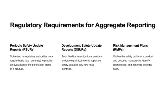 Introduction to Aggregate Reporting in Pharmacovigilance | PPTX ...