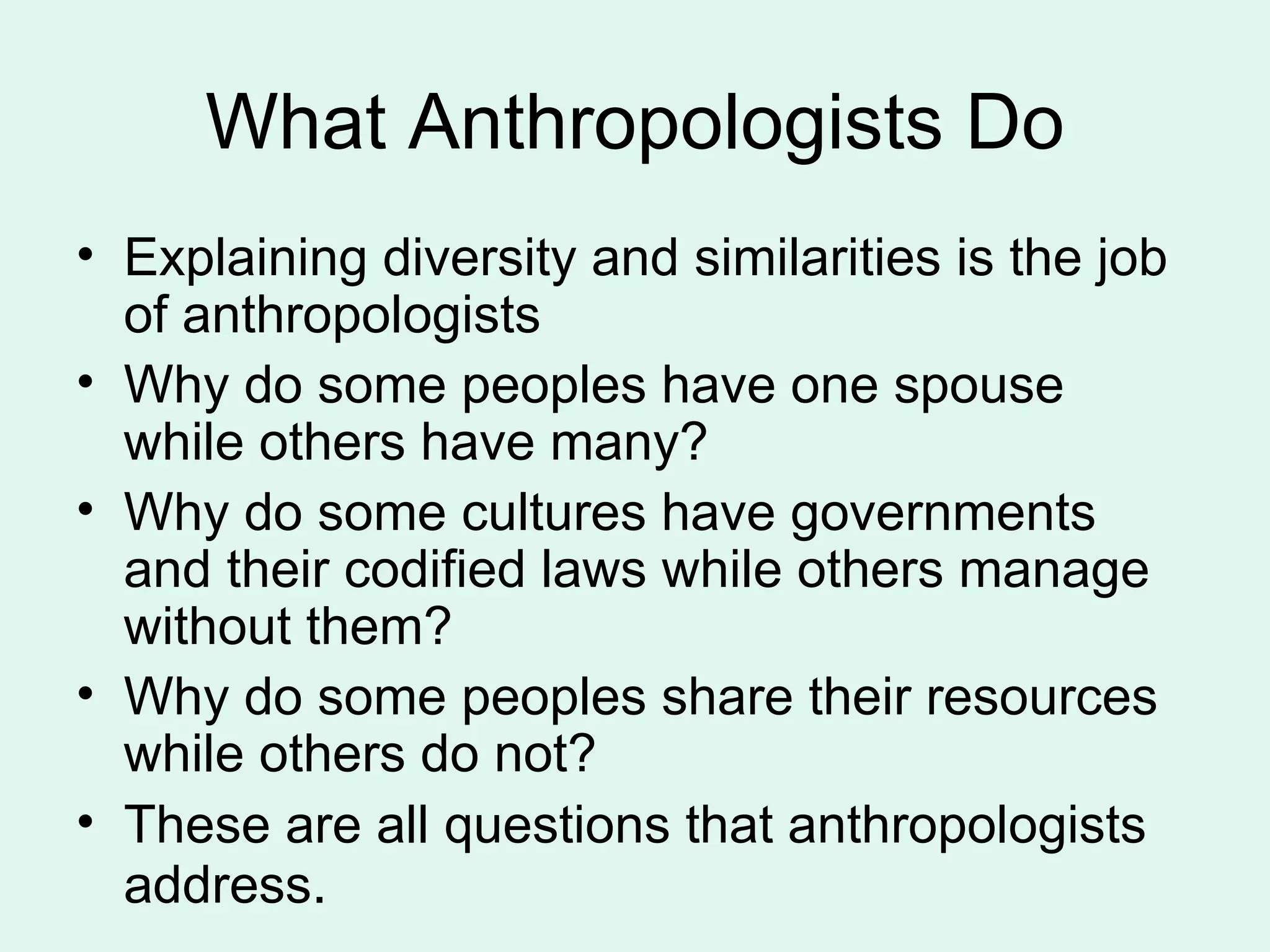 Introduction to Anthropology | PPT