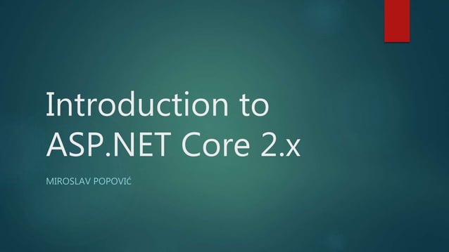 Introduction to ASP.NET Core | PPTX