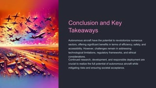 the potential for the development of autonomous aircraft | PPTX