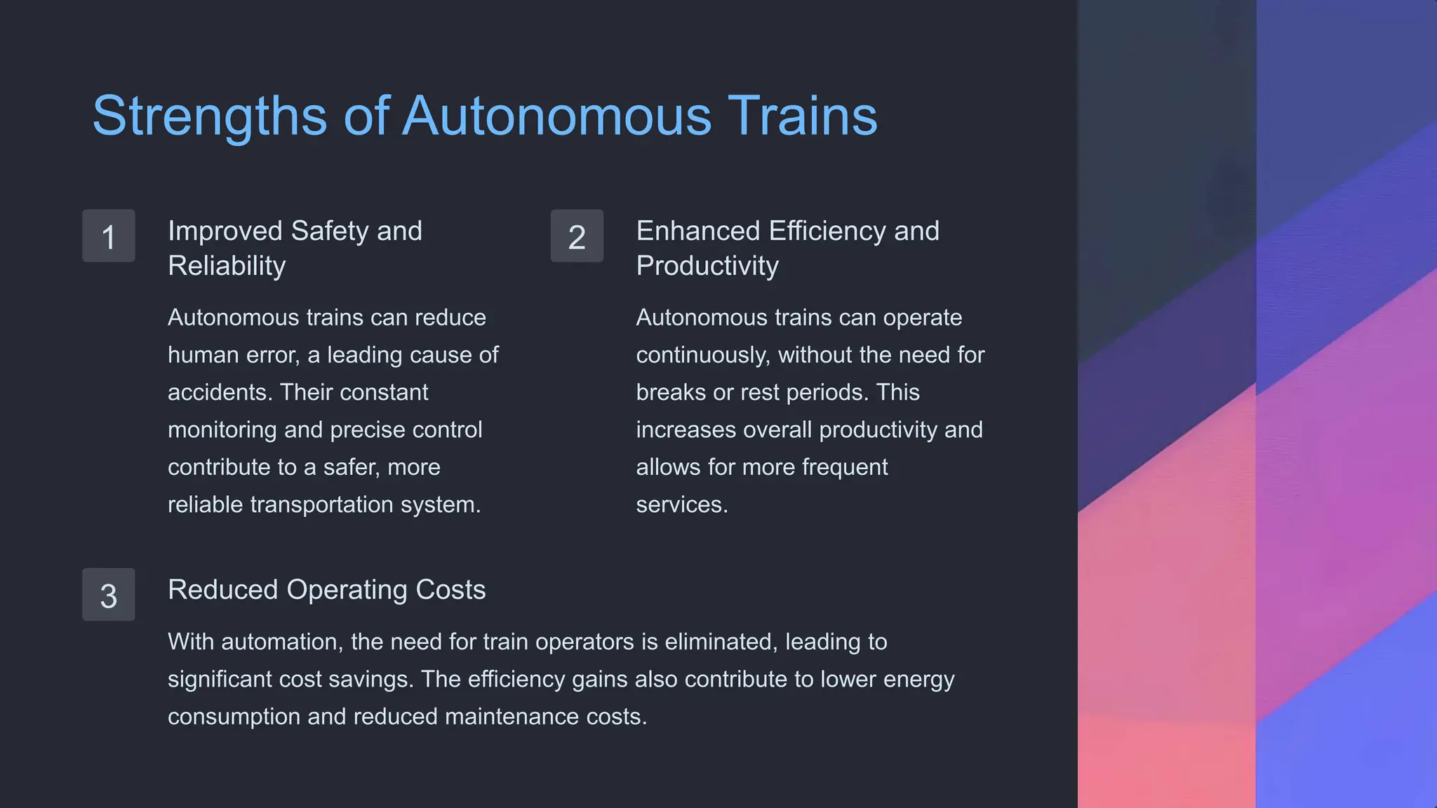 charting the development of the autonomous train | PPT
