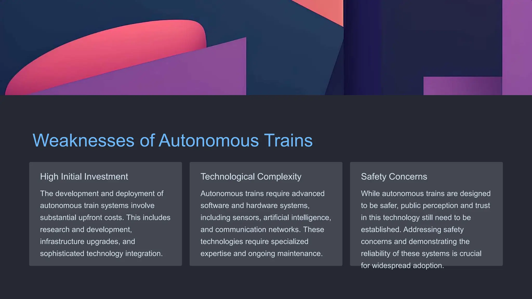 charting the development of the autonomous train | PPT