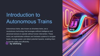 charting the development of the autonomous train | PPT