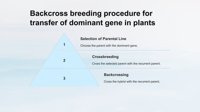 Backcross breeding for transfer of dominant and recessive genes | PPTX ...