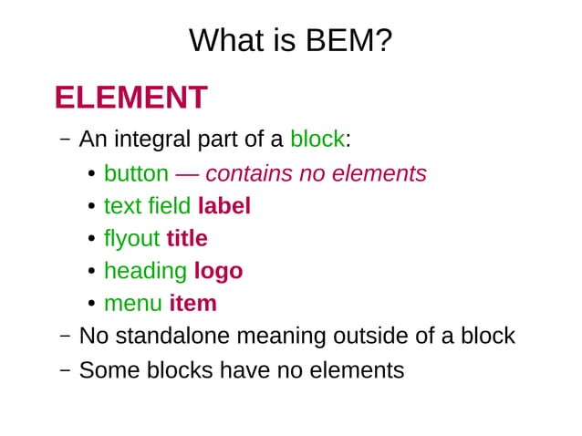 BEM it! Introduction to BEM methodology | PPT