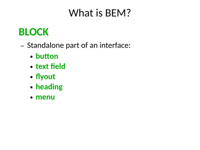 BEM it! Introduction to BEM | PPT