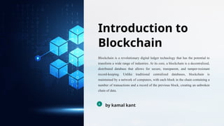 Computer science (Introduction to Blockchain.pptx