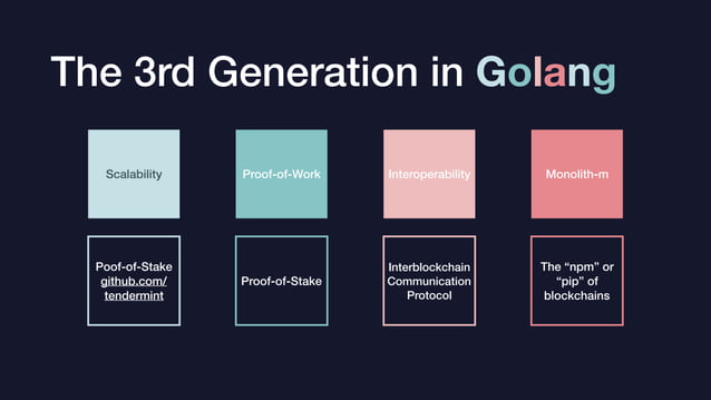 Introduction to Blockchain & Building the 3rd Generation with Golang | PPT