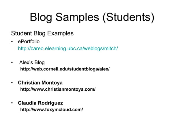 Introduction To Blogs | PPT