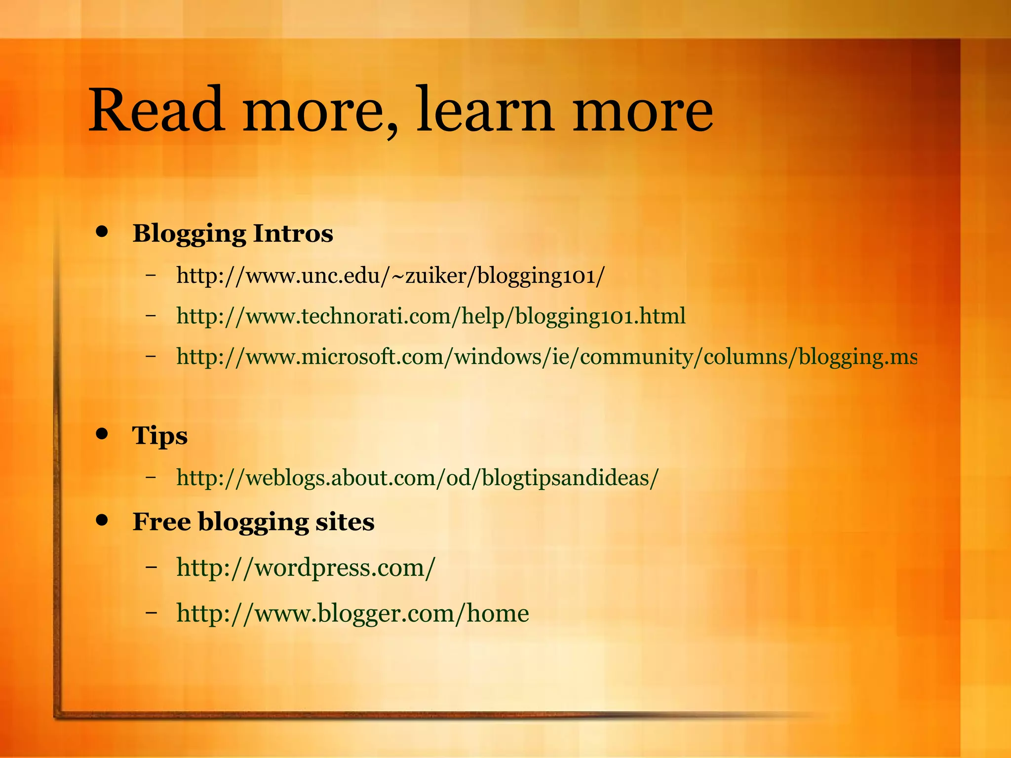 Introduction to blogs and blogging | PPT