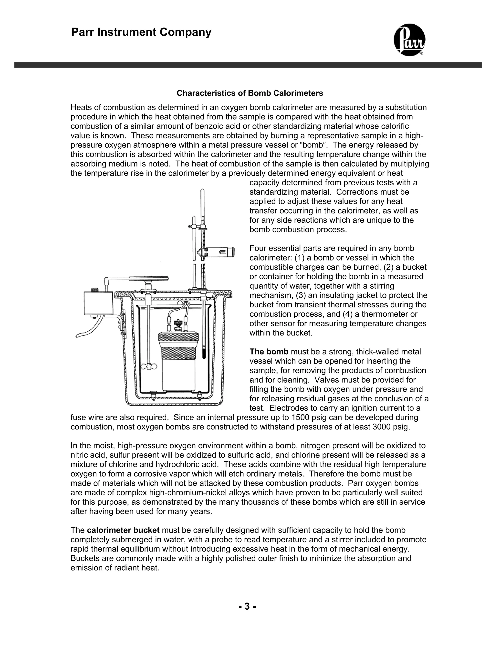 BOMB CALORIMETER | PDF