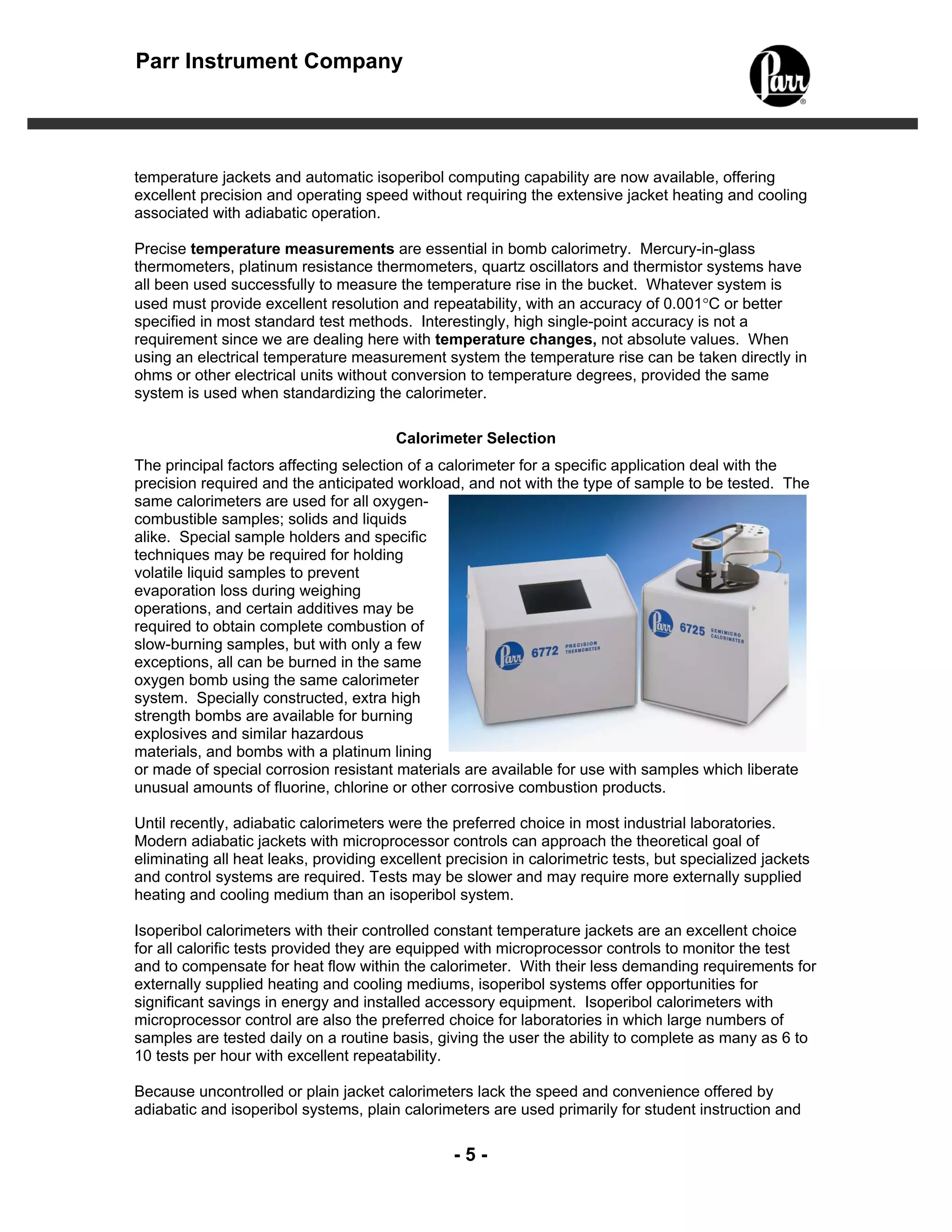 BOMB CALORIMETER | PDF
