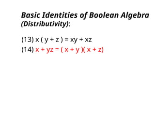 Introduction to Boolean Algebra class XI CBSE.ppt