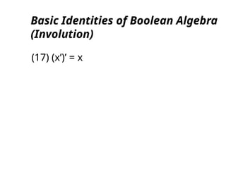 Introduction to Boolean Algebra class XI CBSE.ppt