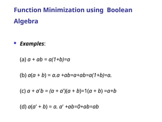 Introduction to Boolean Algebra class XI CBSE.ppt