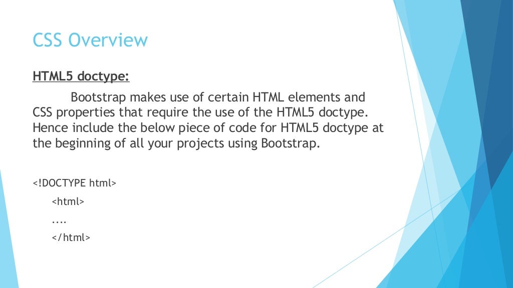 Introduction to BOOTSTRAP