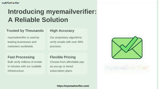 Introducing myemailverifier: The Trusted Solution for Bulk Email ...