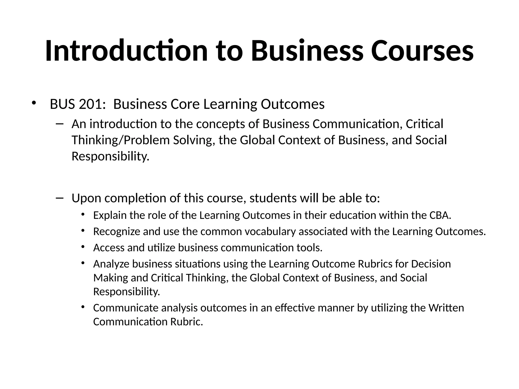 Introduction to Business Economics and Finance | PPTX