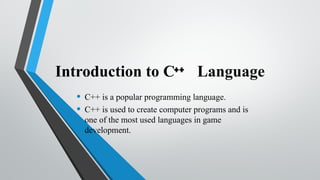 First Year Introduction-to-C-Language (1).pptx