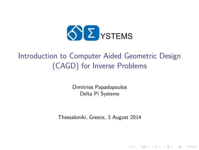 Introduction to CAGD for Inverse Problems | PPT | Free Download
