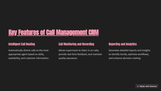 call management crm : Calliyo , full guide | PPT
