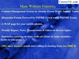 Introduction To CareersNG | PPT