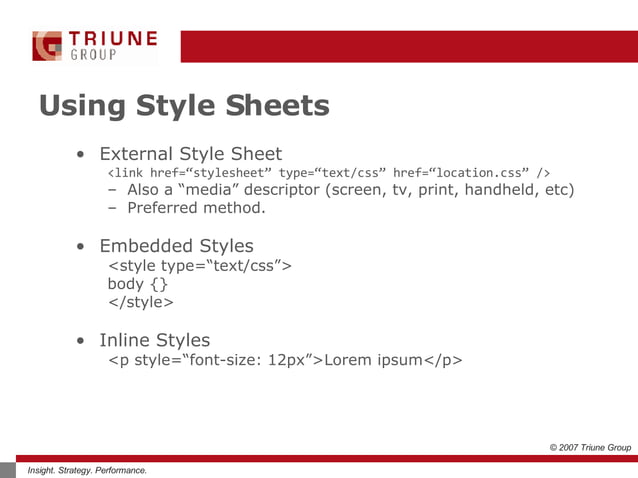 Introduction to Cascading Style Sheets (CSS) | PPT | Web Design and HTML | Internet