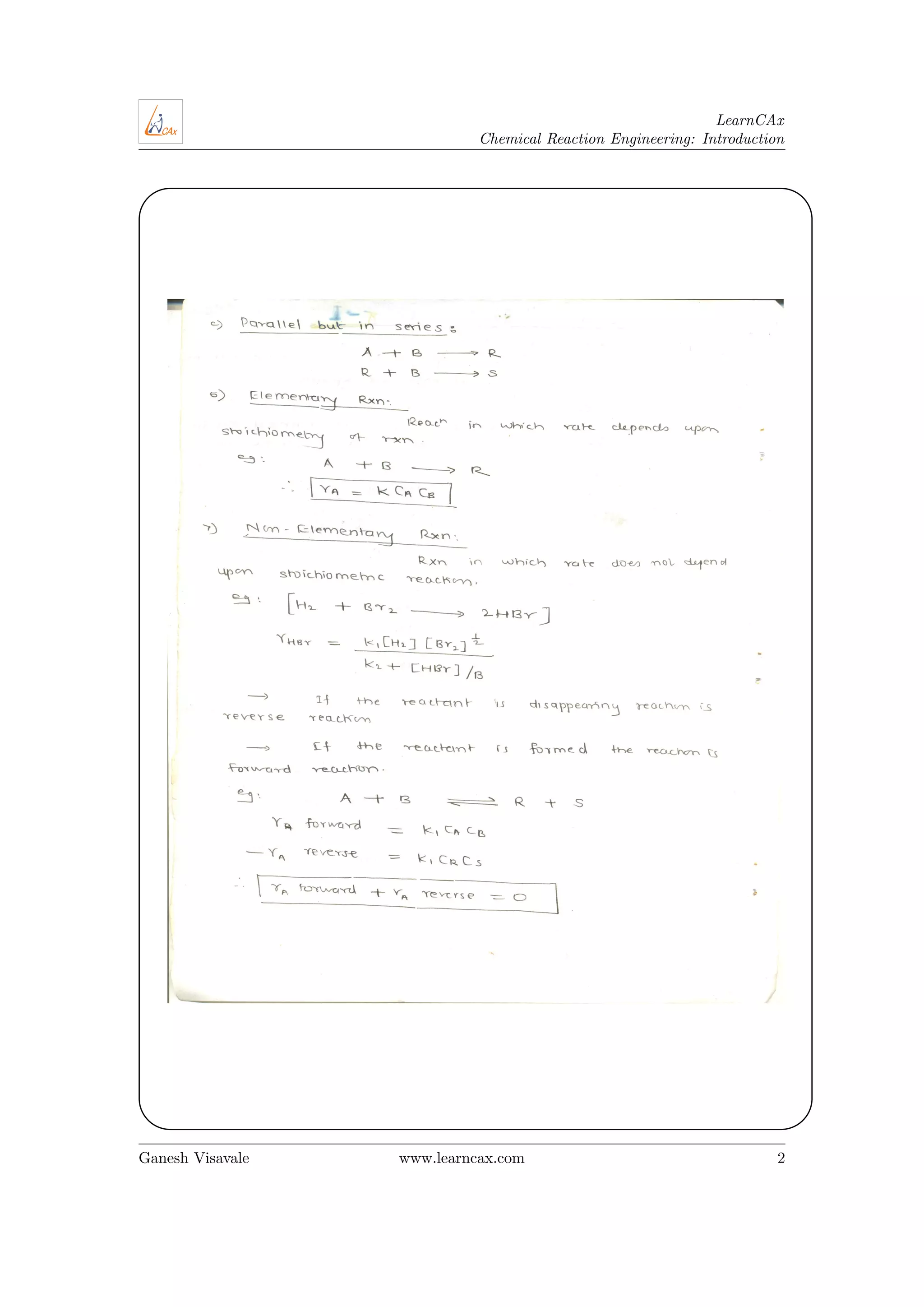 Introduction to Chemical Reaction Engineering | PDF