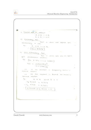 Introduction to Chemical Reaction Engineering | PDF
