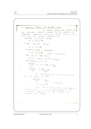 Introduction to Chemical Reaction Engineering | PDF