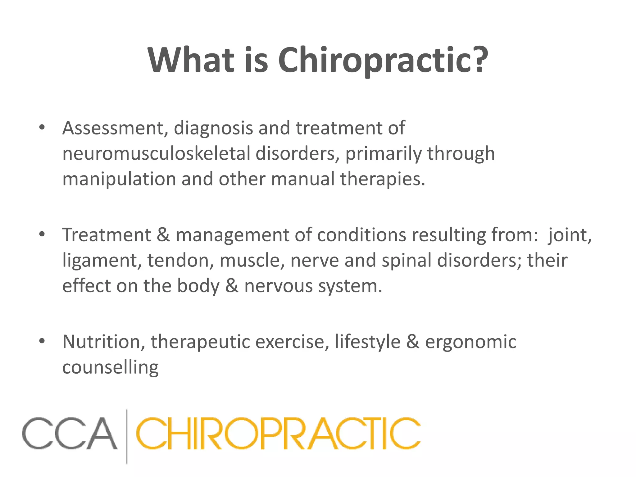 Introduction to Chiropractic | PPT