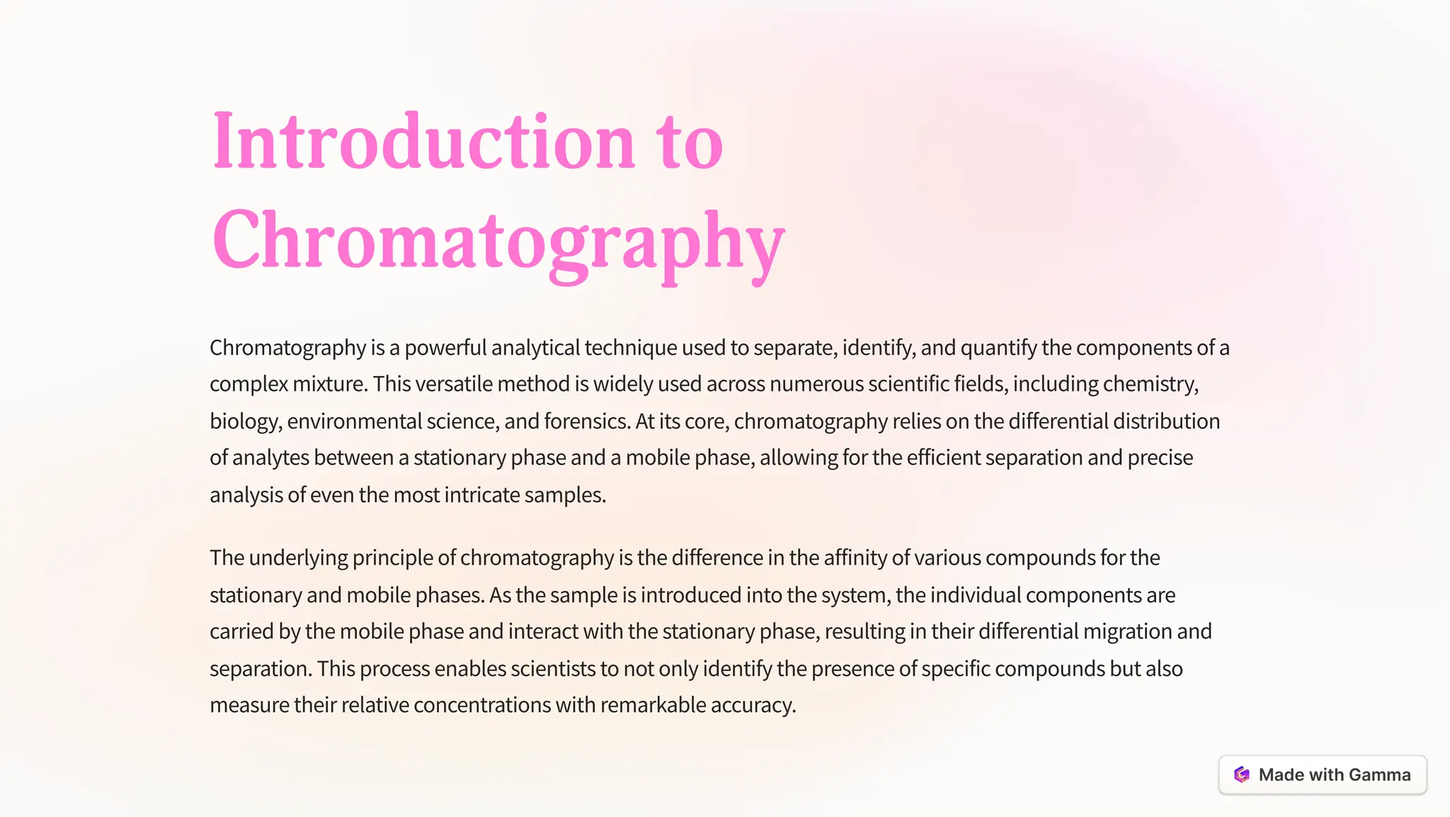 Introduction-to-Chromatography. chromafi | PDF