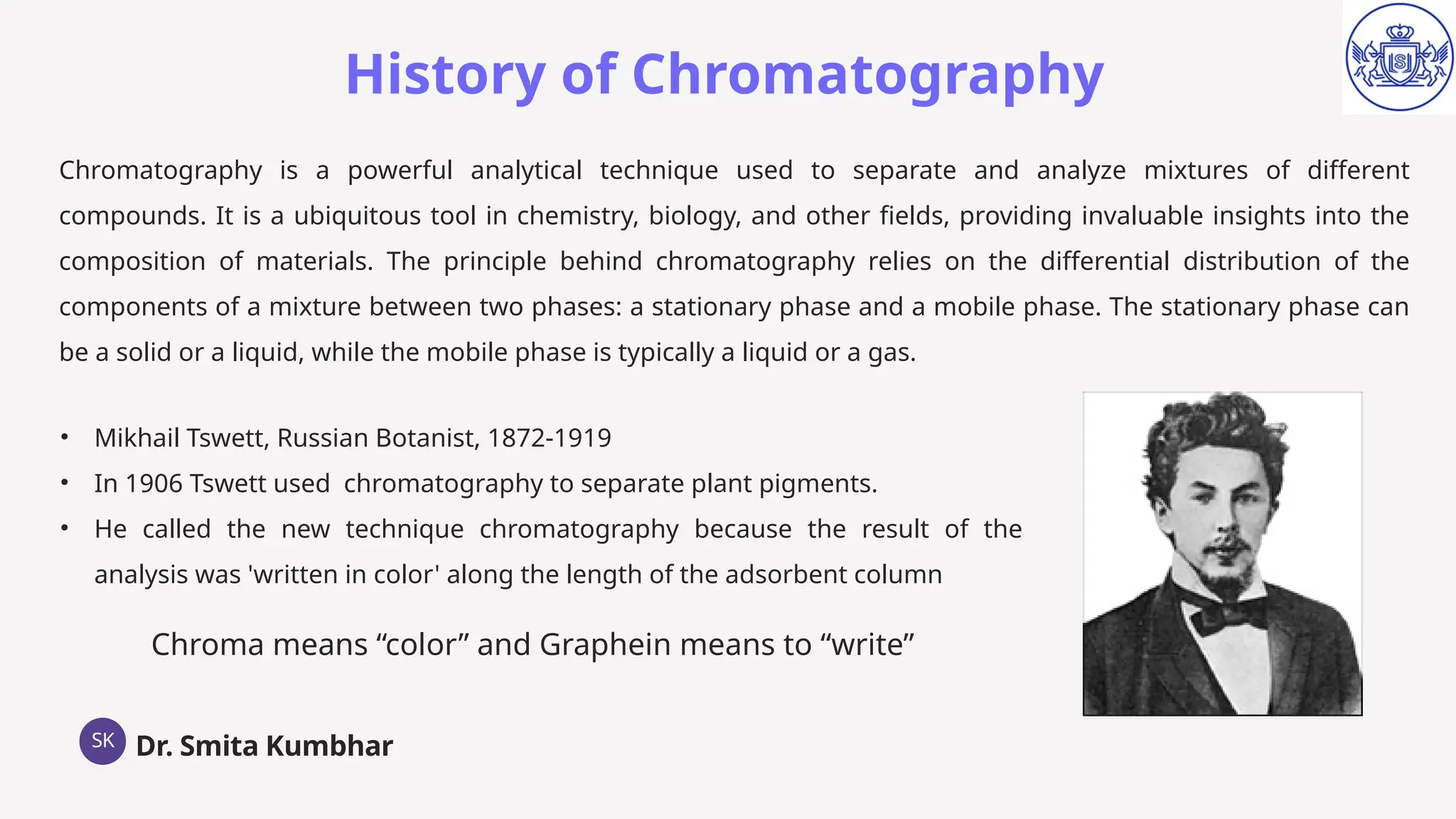 An Introduction to Chromatography: Classifications, Theoretical ...