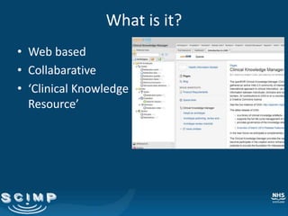 Introduction to openEHR Clinical Knowledge Manager | PPTX