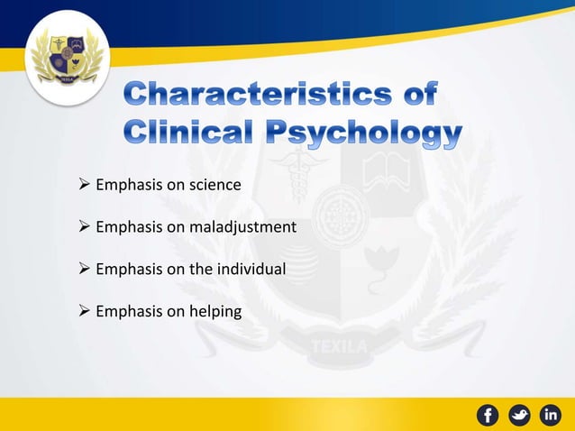 Introduction to clinical psychology | PPTX | Medical Health