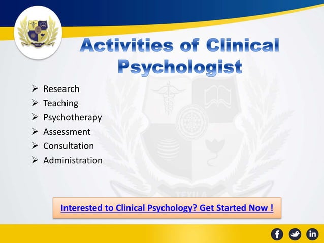 Introduction to clinical psychology | PPTX | Medical Health