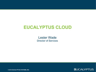 Introduction to Cloud and Eucalyptus | PPTX