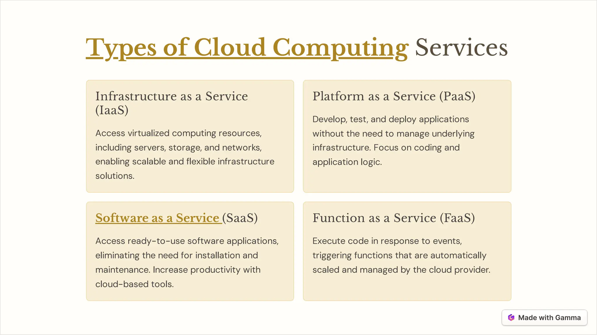Types of cloud computing services - cloud based ai services | V2Soft | PPT