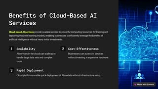 Cloud based AI services - types of cloud computing | PPT