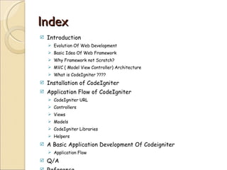 Introduction To Code Igniter | PPT | Web Development | Internet