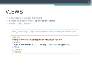 Introduction To CodeIgniter | PDF | Web Development | Internet