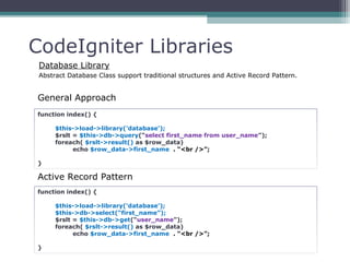 Introduction To CodeIgniter | PDF | Web Development | Internet
