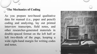 Introduction to Coding: Its Application in Qualitative Research | PPTX