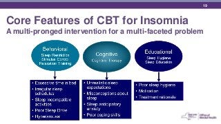Introduction to Cognitive Behavioral Therapy for Insomnia | PPTX